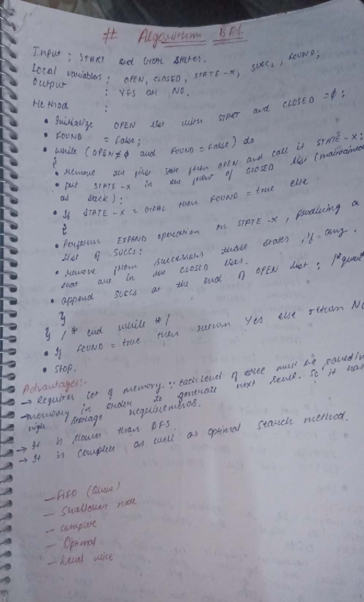 BFS and DFS Algorithms: Memory Usage and Optimality Analysis - Studocu