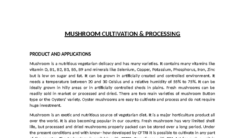 MUSH 101: Comprehensive Guide to Mushroom Cultivation & Processing ...
