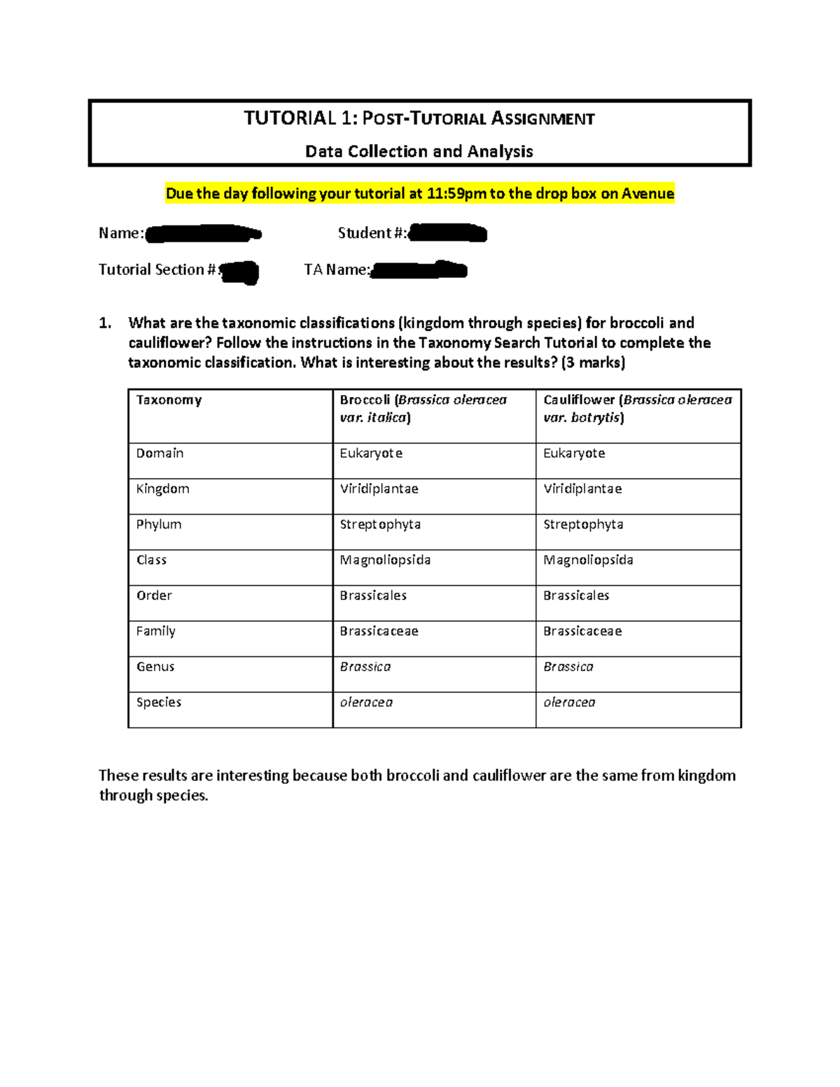 Tutorial 1: Data Collection & Analysis - F22 - Studocu