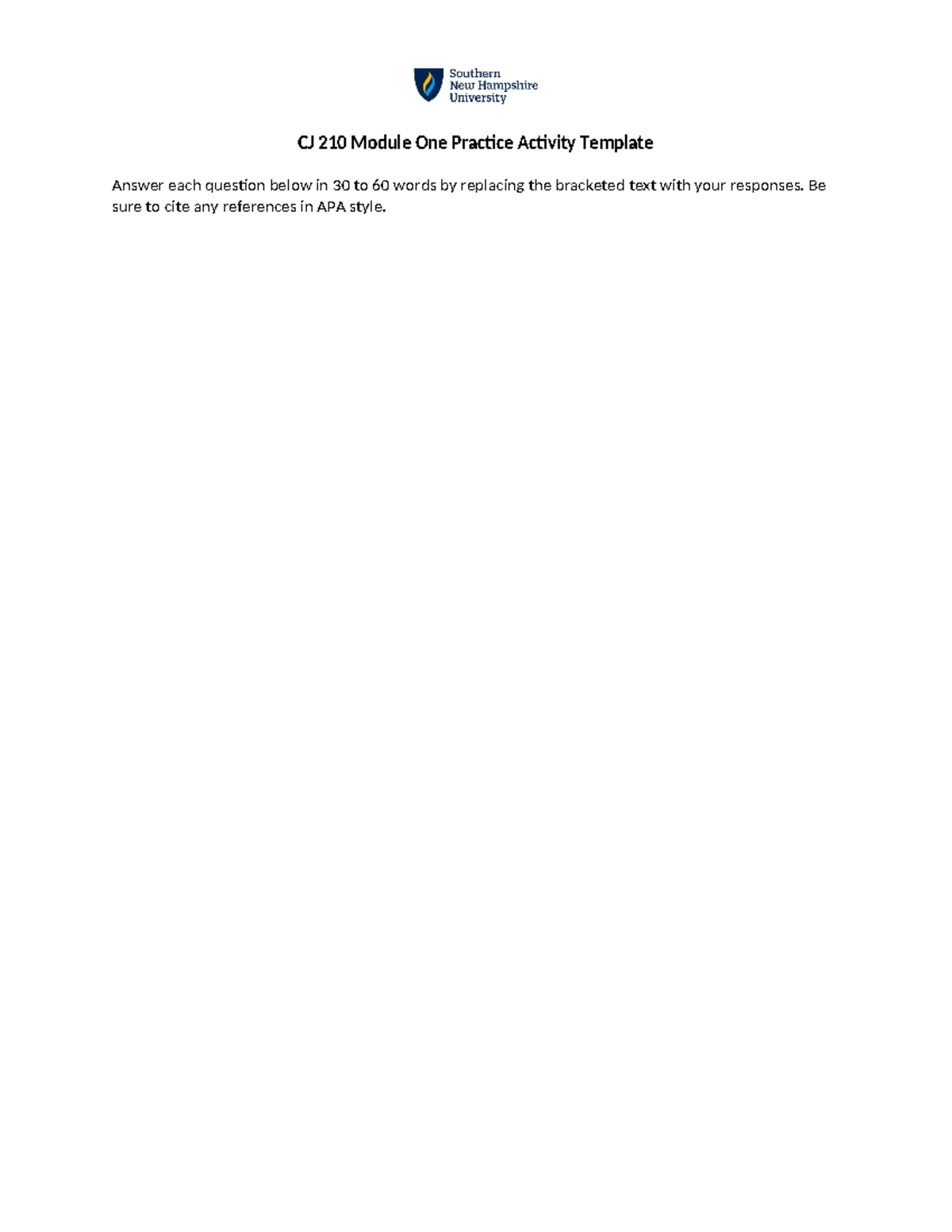 CJ 210 Practice Activity: Writing an Effective Statement of Need - Studocu