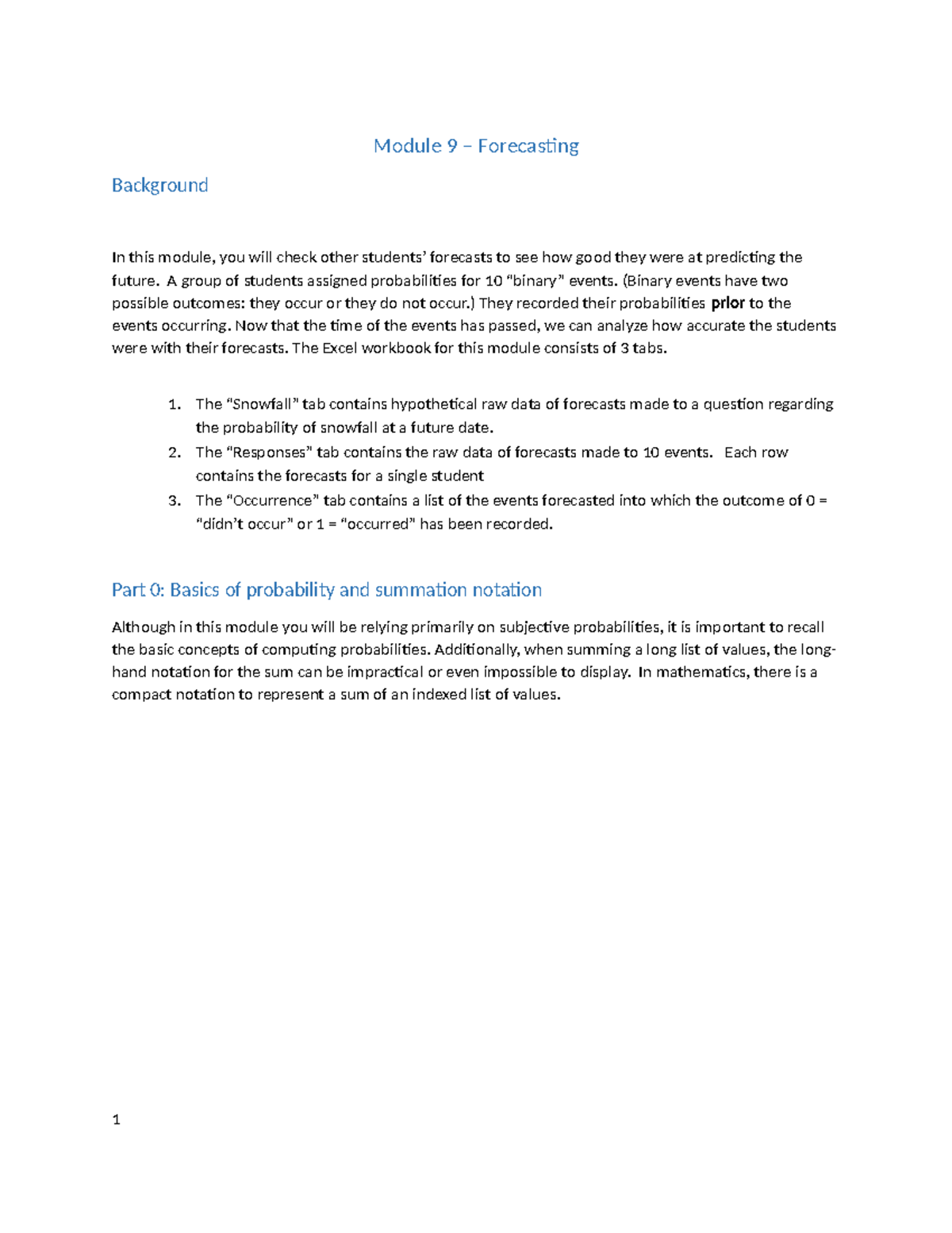 Module 9 Chapter: Analyzing Forecast Accuracy and Consistency - Studocu