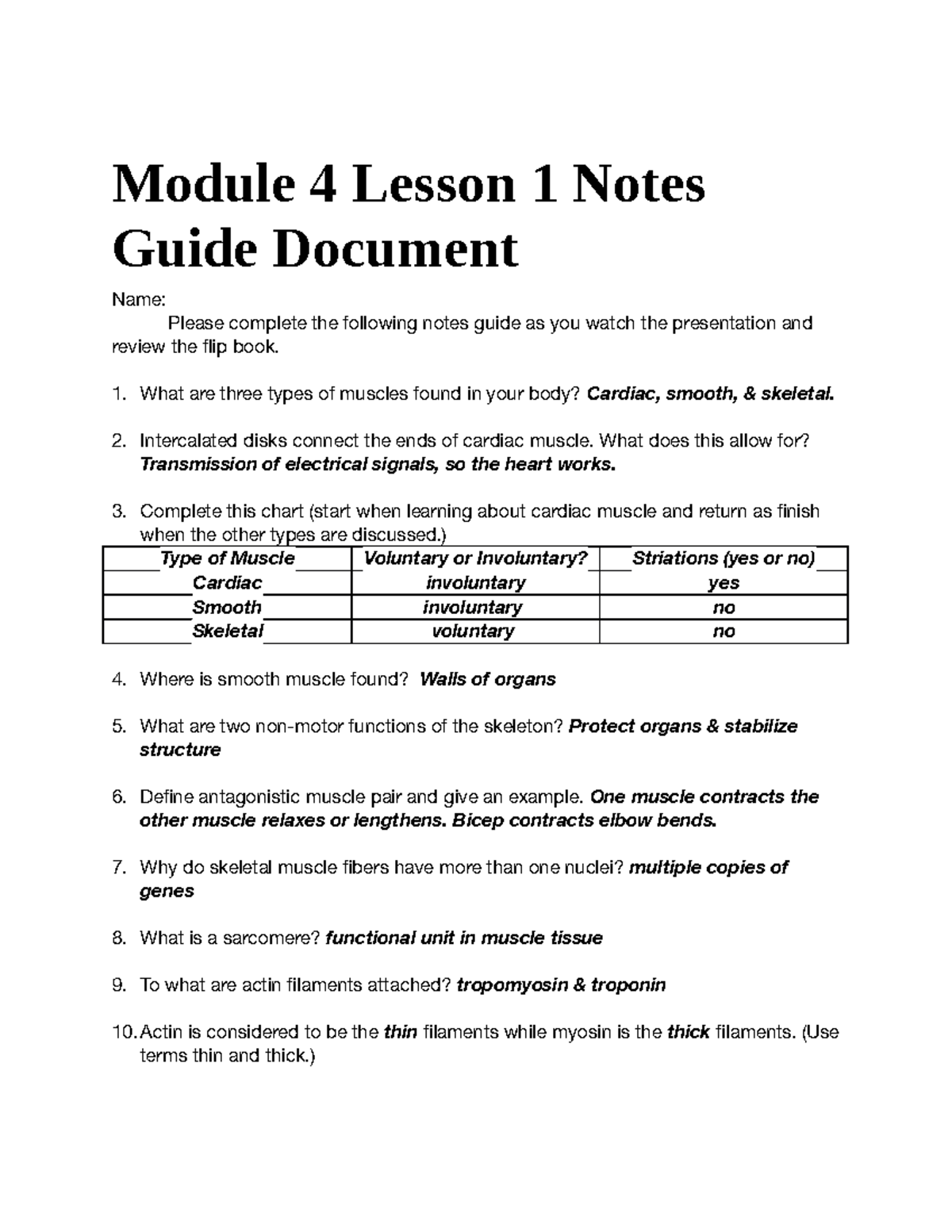 Copy of Module Four Lesson One Notes Guide - Module 4 Lesson 1 Notes ...