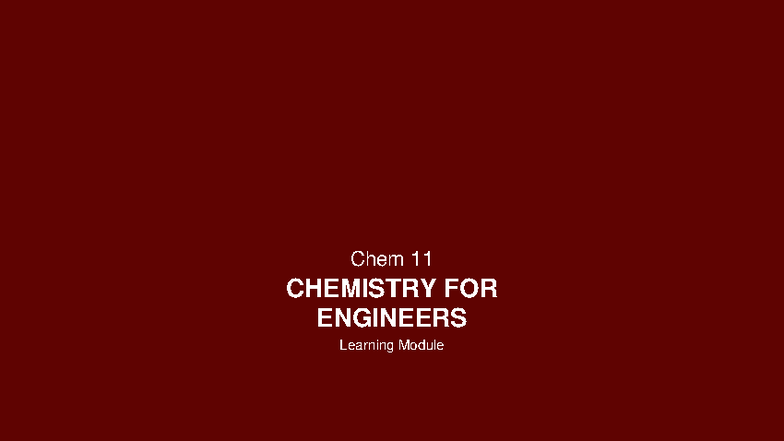 Chem 11: Module 4 - Chemical Equations & Stoichiometry (Part 1) - Studocu