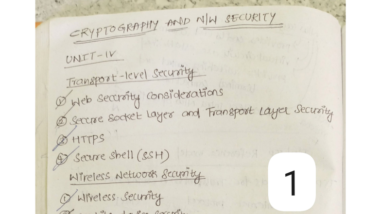 CNS 4: Web Security & Cryptography Overview - Studocu