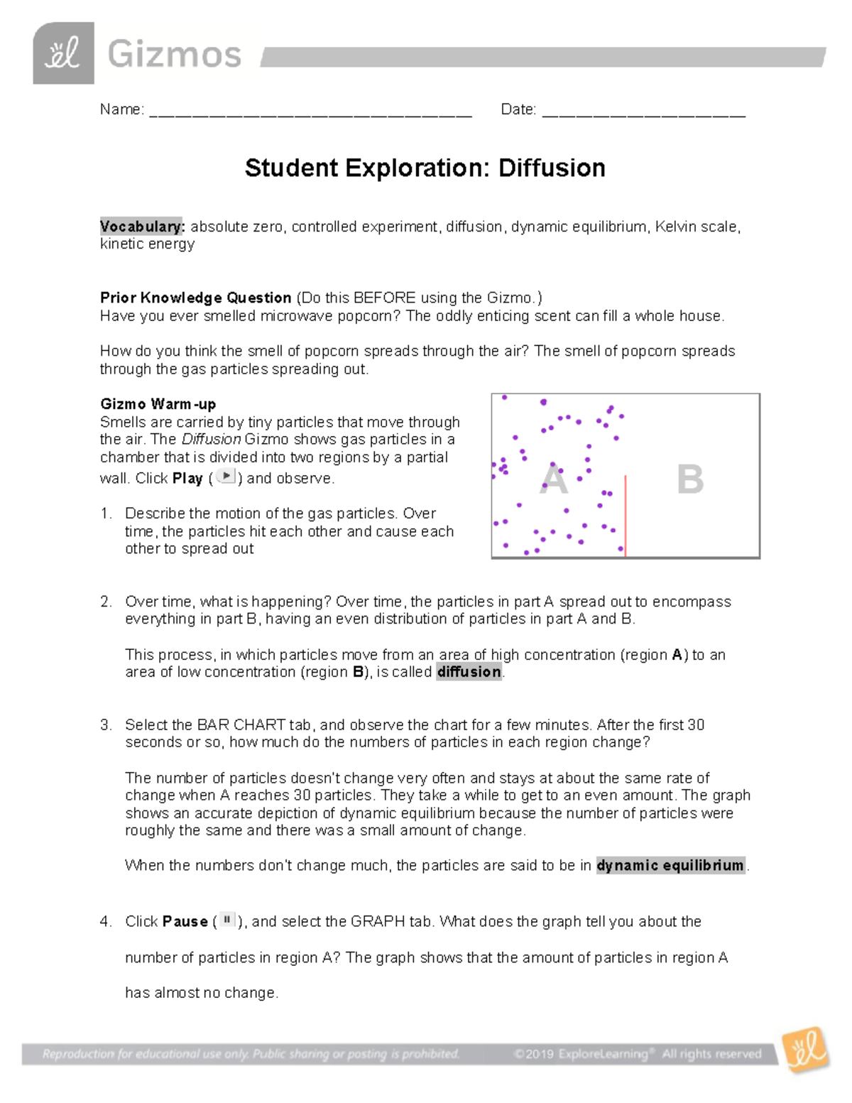 Diffusion SE - Gizmo Exploration Guide for Students - Studocu