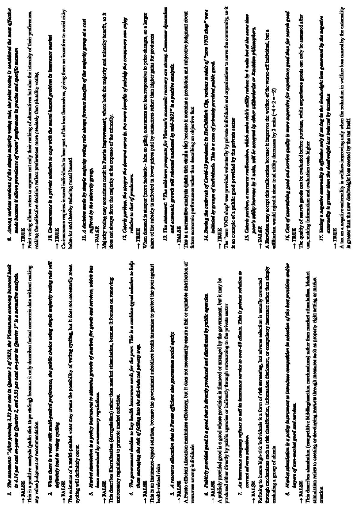 T/F Public Economics Final Exam: Analyzing Economic Theories and ...