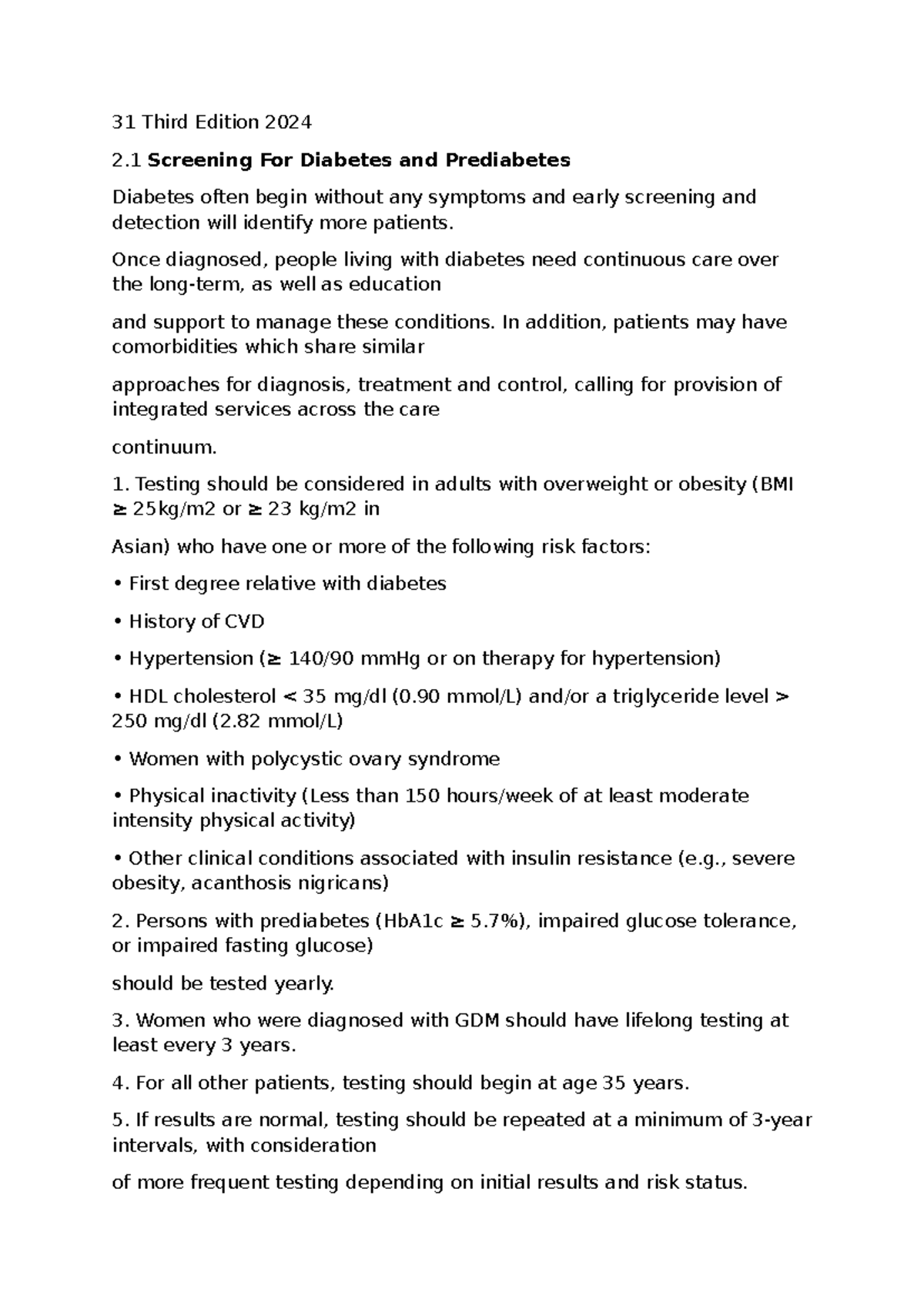 DM Screening Guidelines 2024: Early Detection of Diabetes & Prediabetes ...
