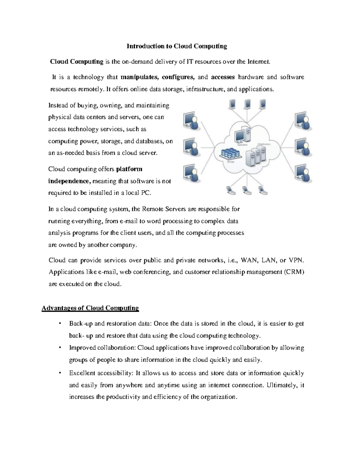 Lecture 1: Introduction to Cloud Computing Overview - Studocu