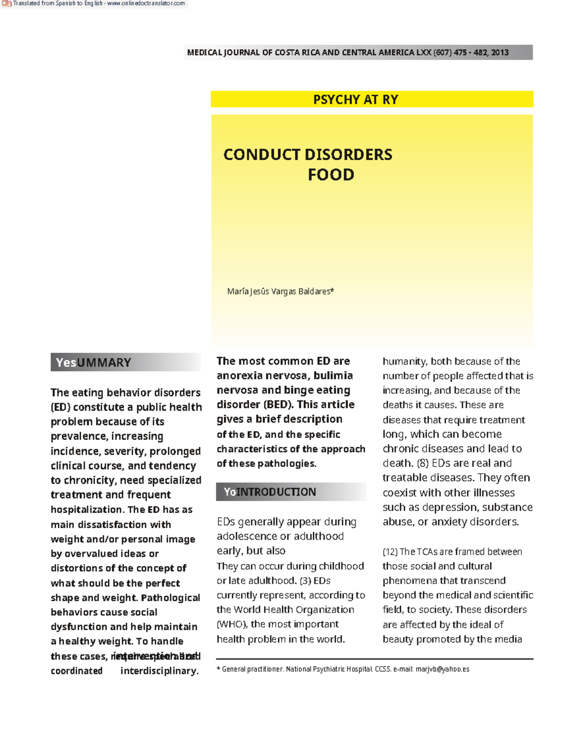 TCA 2 Clase - Eating Disorders: Overview and Treatment Approaches - Studocu