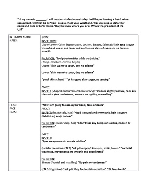 Well Child SOAP note - Well Child SOAP Note Reynaldo Dino United States ...