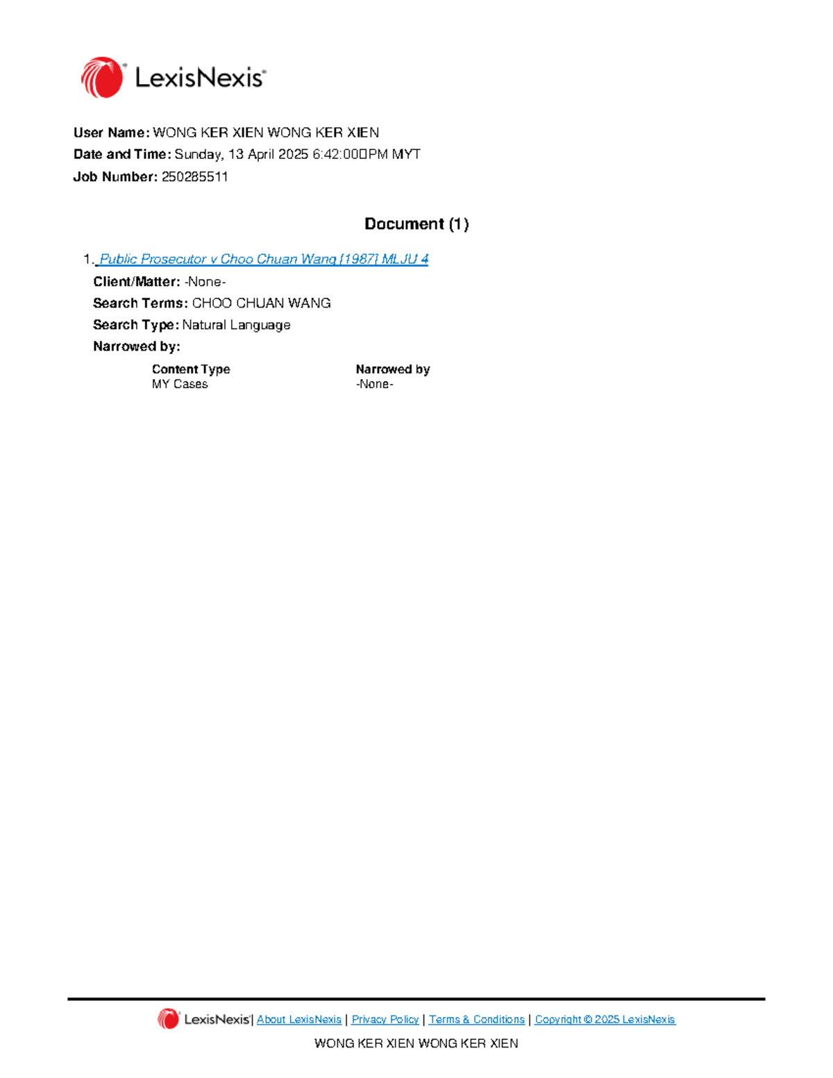 Case Study: Public Prosecutor v Choo Chuan Wang [1987] MLJU 4 Analysis ...