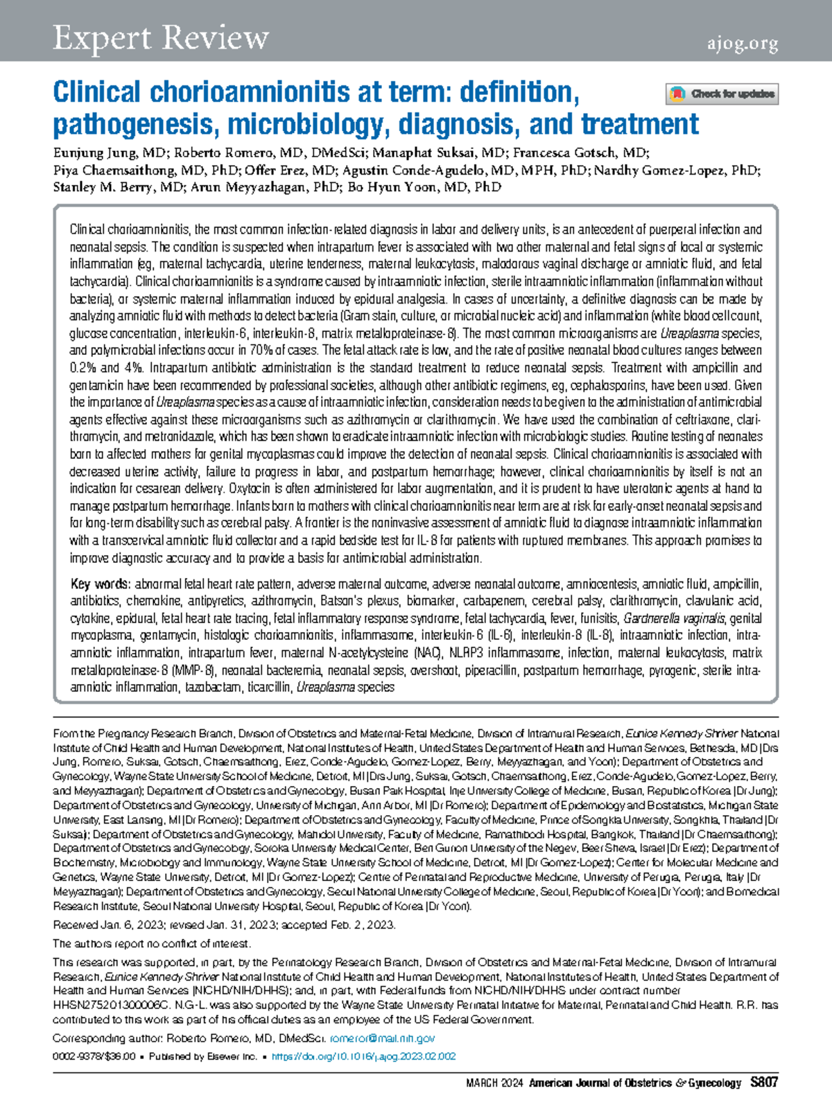 Clinical Chorioamnionitis at Term: Definition, Pathogenesis, and ...