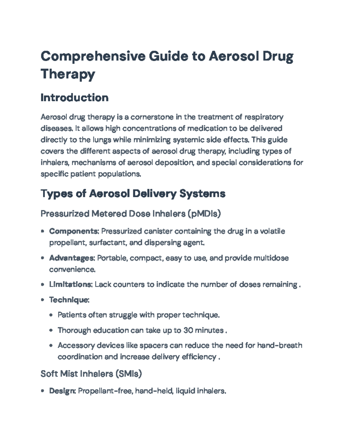 Comprehensive Guide to Aerosol Drug Therapy in Respiratory Care ...
