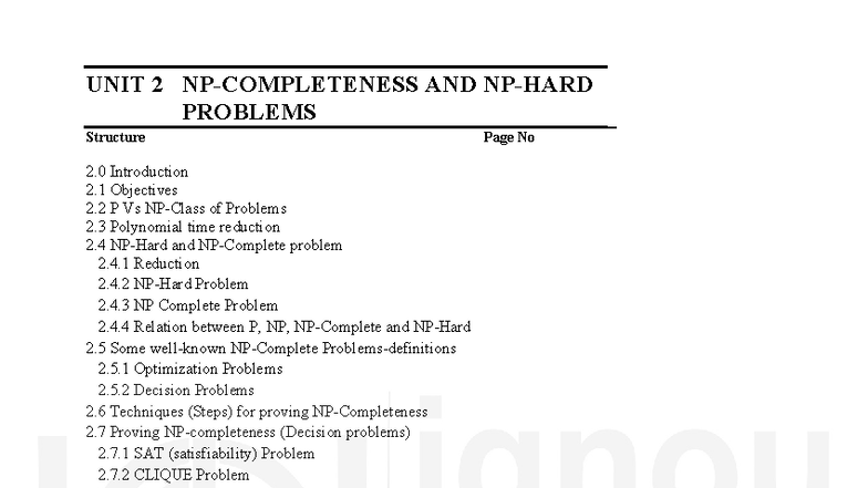 NP Complete Problems: Understanding P vs NP Concepts - Studocu