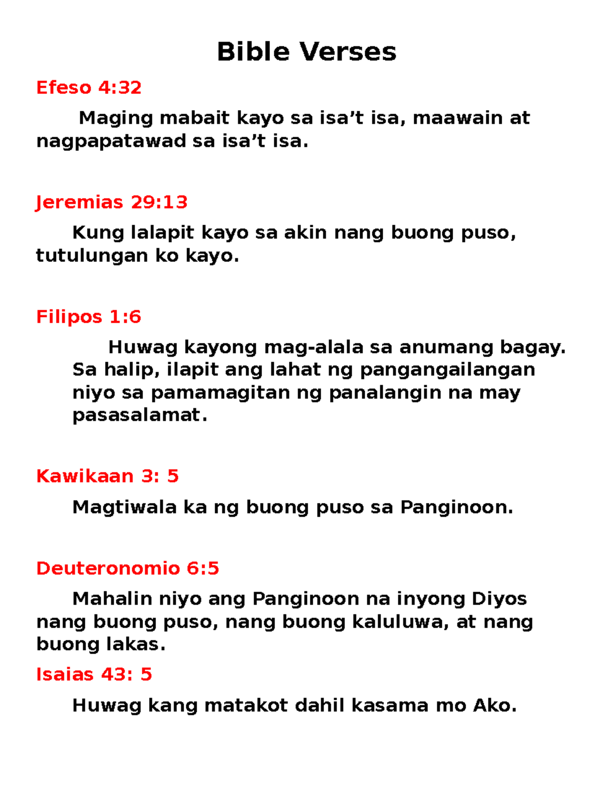 bible verses sample - Bible Verses Efeso 4: Maging mabait kayo sa isa’t ...