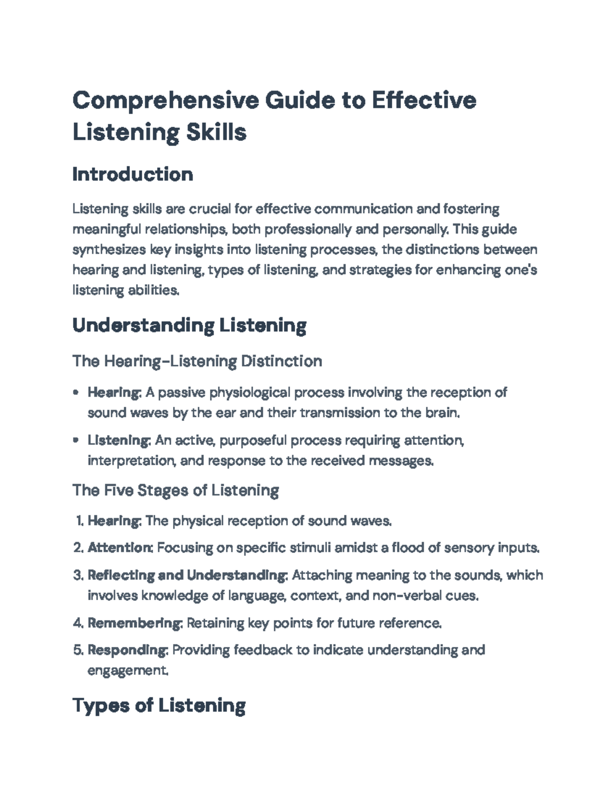 Effective Listening Skills: Strategies for Personal & Professional ...