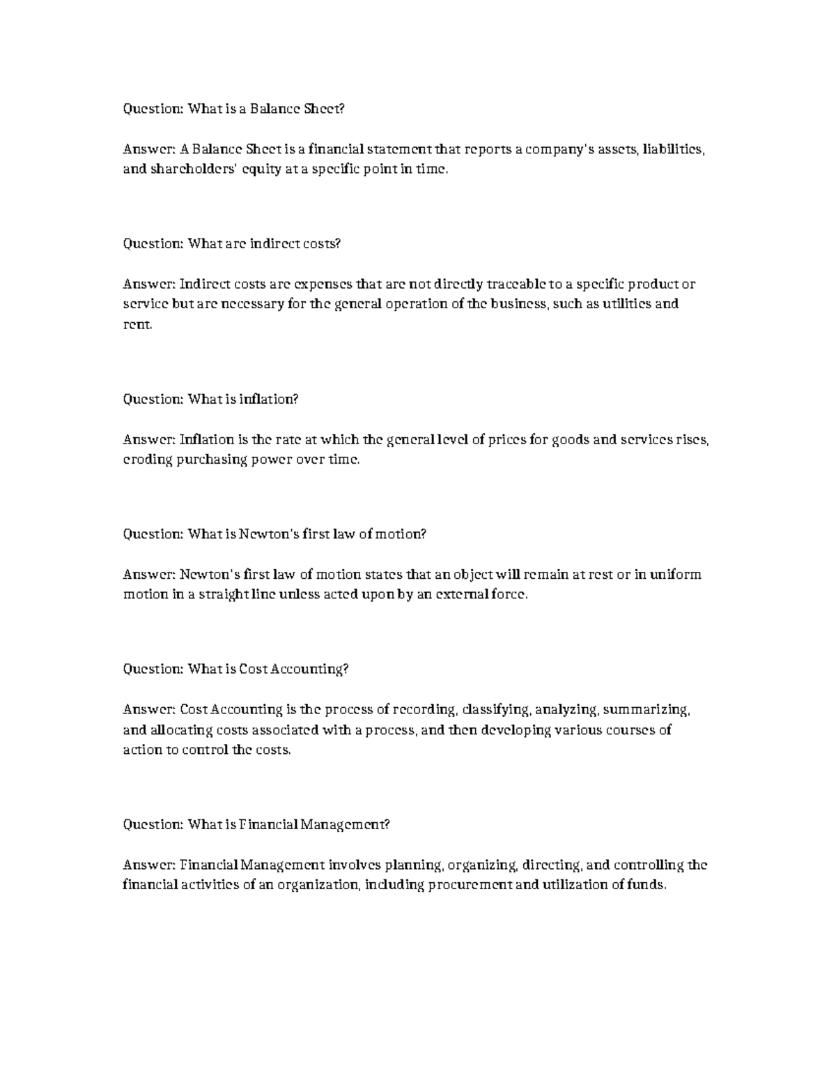 Boston University Report Education VA32B - Question: What is a Balance ...