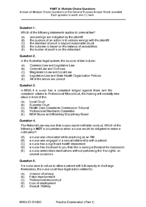 [Solved] Section 1 The Registered Nurse Standards for Practice NMBA 2016 - Bachelor of Nursing ...