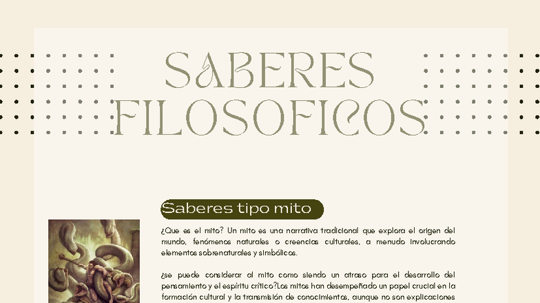 SABERES FILOSÓFICOS: Mitos, Magia y Fe en la Cultura - Studocu