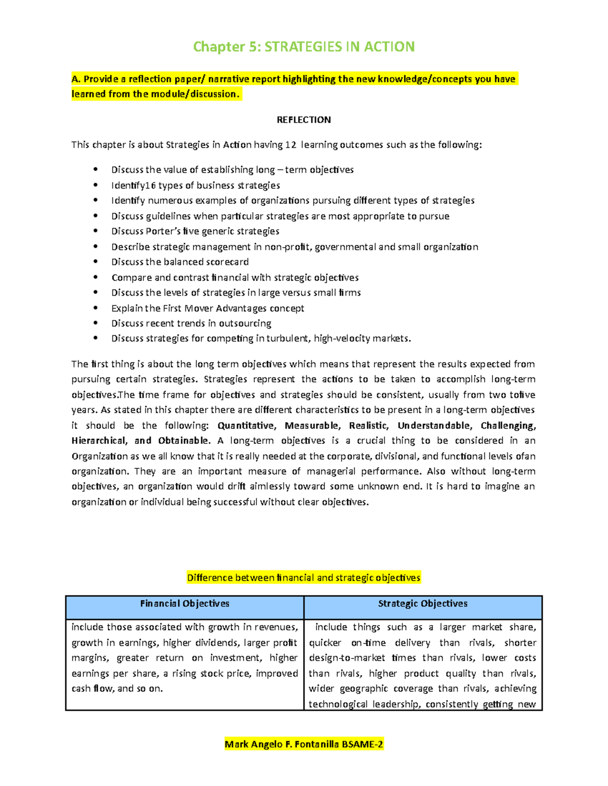 Module 5 assessment with answer - A. Provide a reflection paper ...