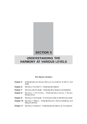 UHV unit4 - unit 4 material - C H A P T E R T E N Harmony in Nature ...