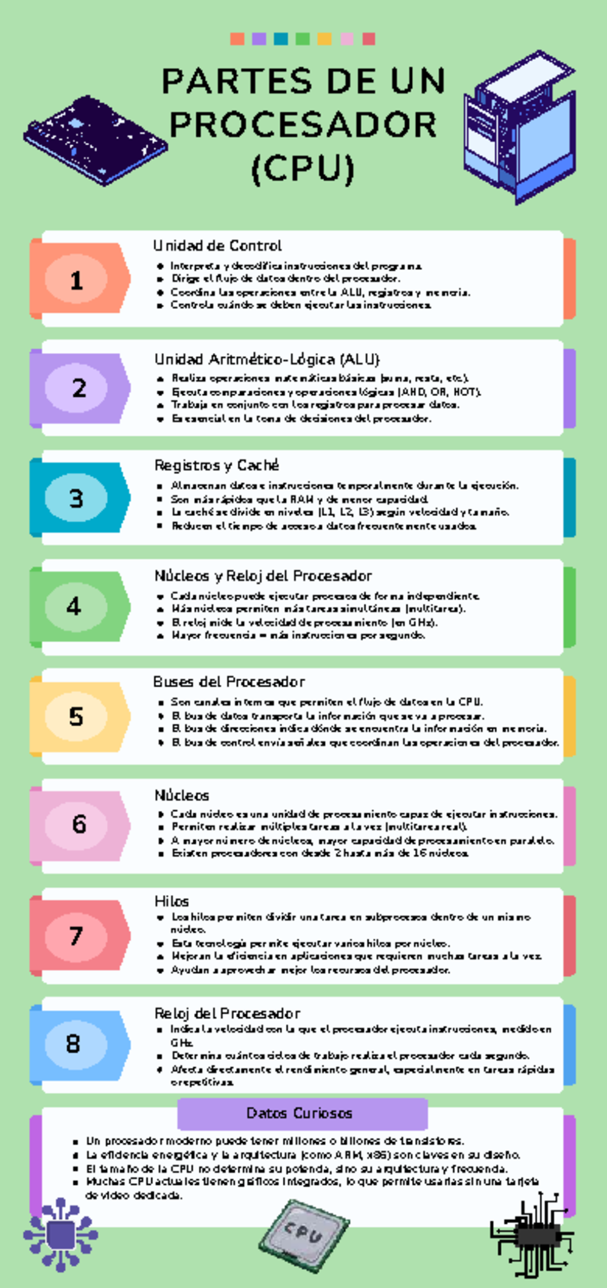 Partes de un Procesador (CPU): Funciones y Componentes Clave - Studocu