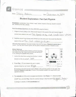 Gizmo Force Fan Carts - Name: Drew Gourgues Date ...