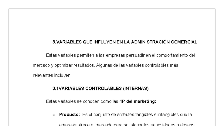 3.VARIABLES CONTROLABLES E INCONTROLABLES EN ADMINISTRACIÓN COMERCIAL ...