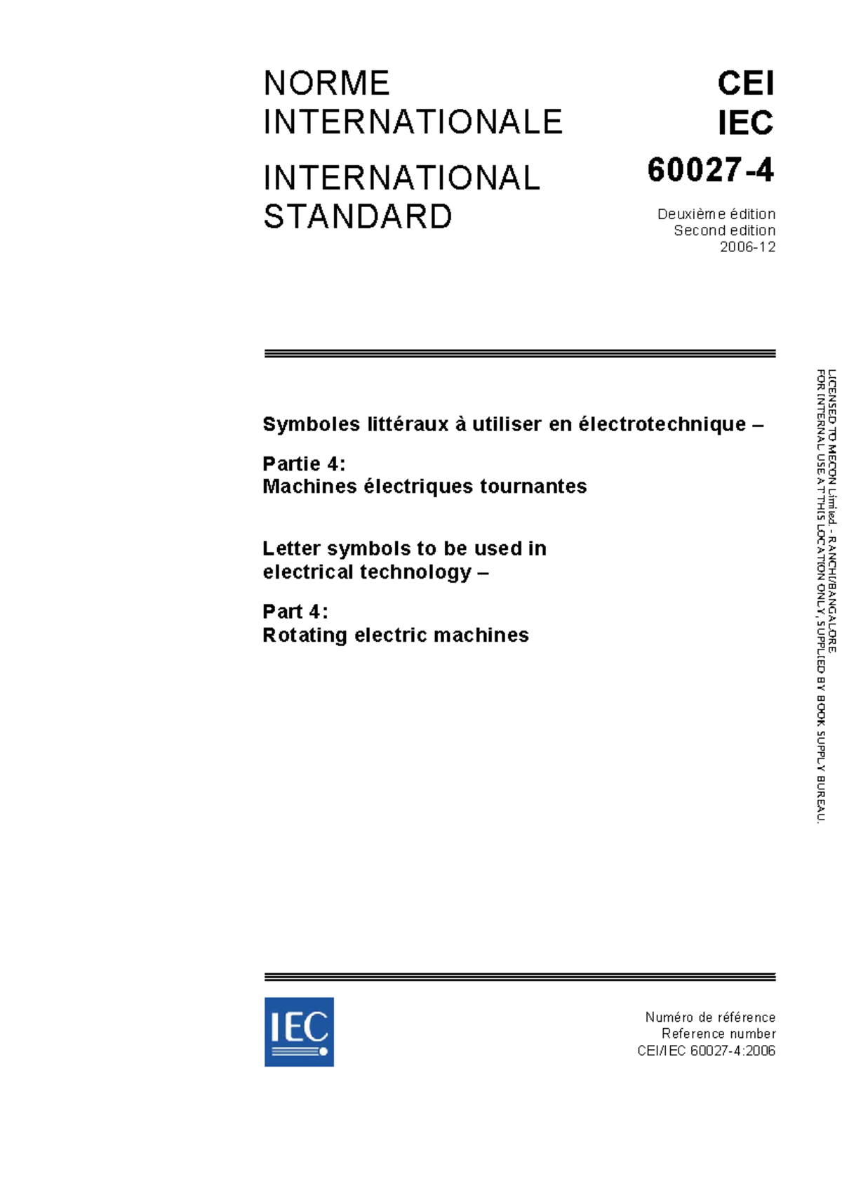 IEC 60027-4-2006 - NORMA - NORME INTERNATIONALE CEI IEC INTERNATIONAL ...