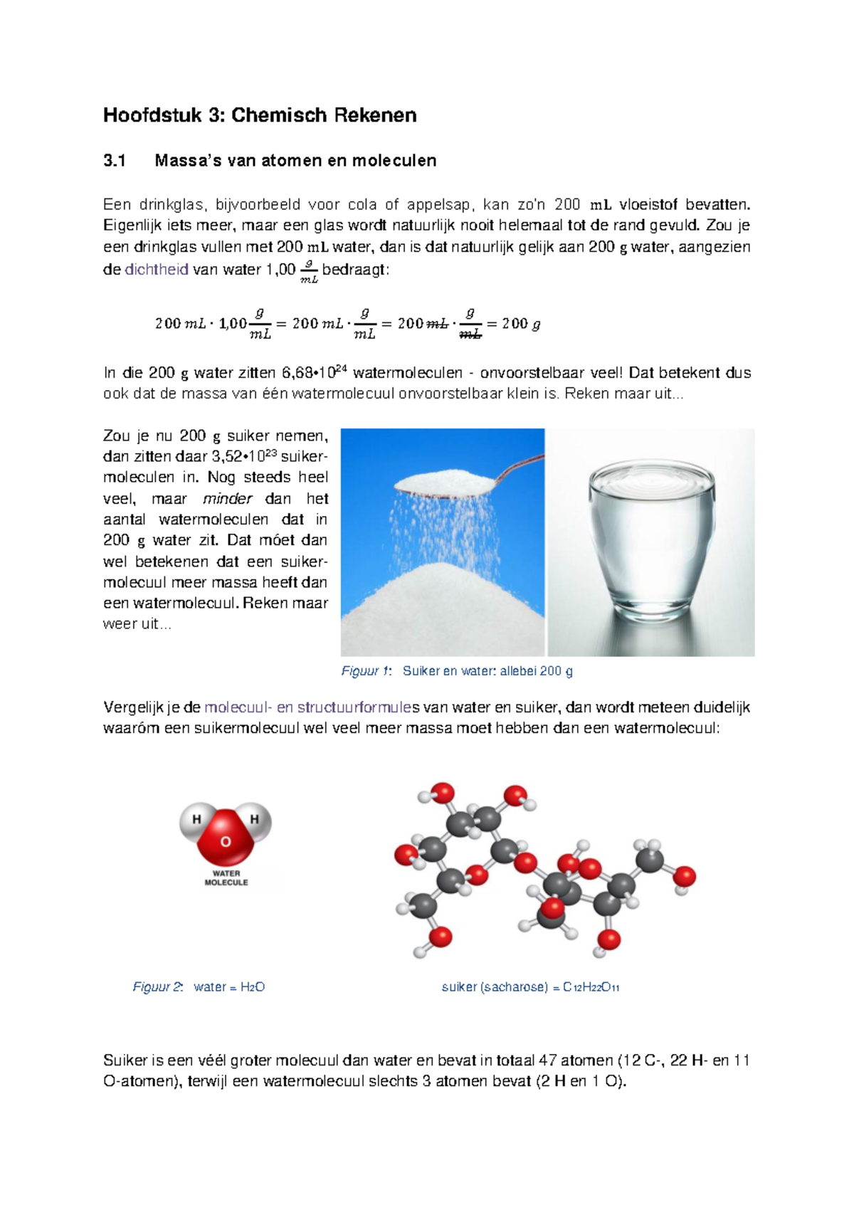 Hoofdstuk 3 Chemisch rekenen Vwo 3 - Scheikunde - UU - Studeersnel