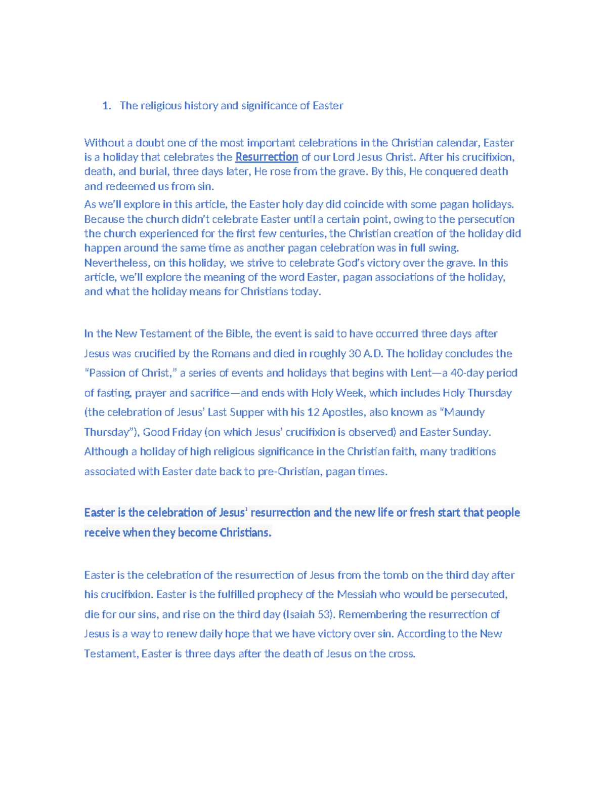 The religious history and significance of Easter - After his ...
