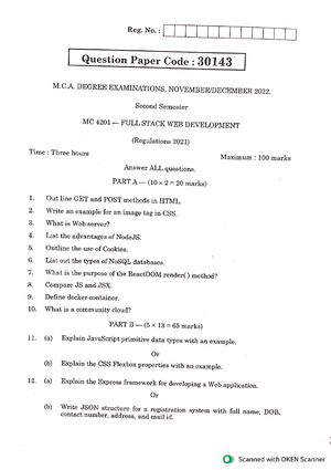 Full stack web development Syllabus - FULL STACK WEB DEVELOPMENT OBJECTIVES: To understand the ...