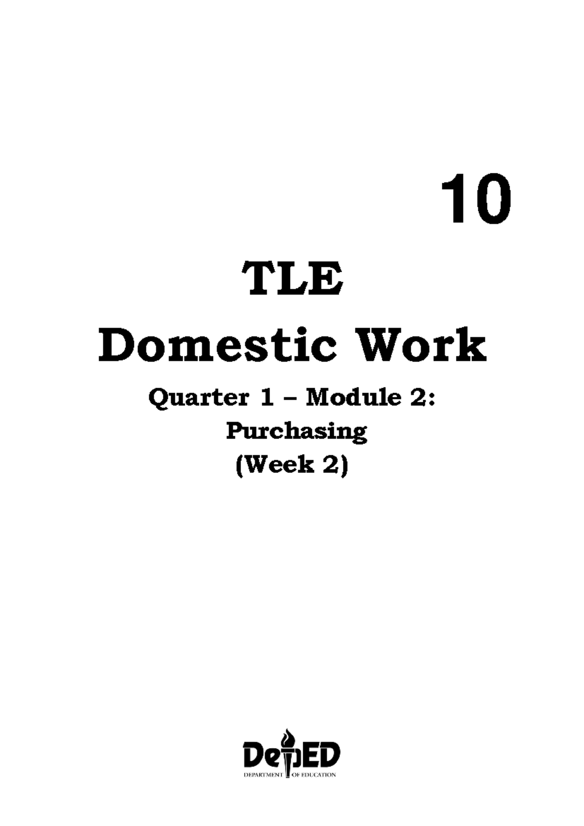 2 Q1 TLE Domestic WORK 10 - 10 TLE Domestic Work Quarter 1 – Module 2 ...