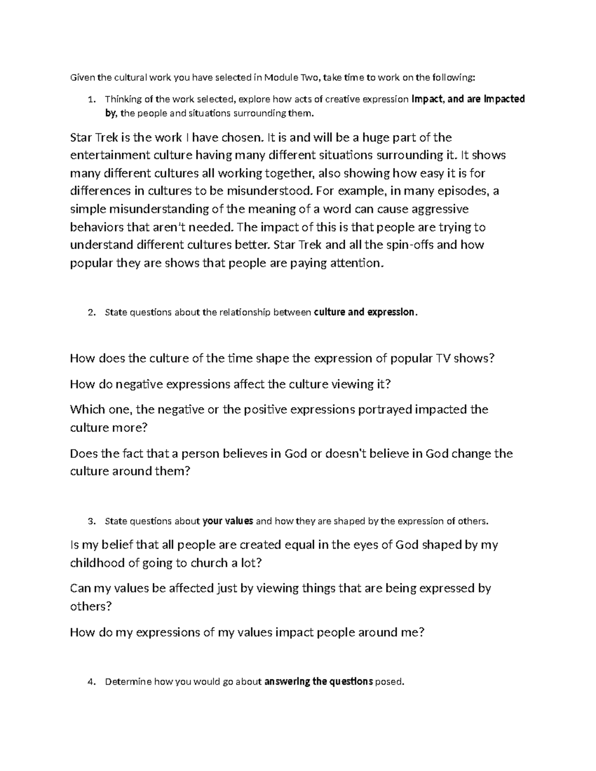 HUM-100: Project Guidelines on Cultural Expression & Impact Analysis ...