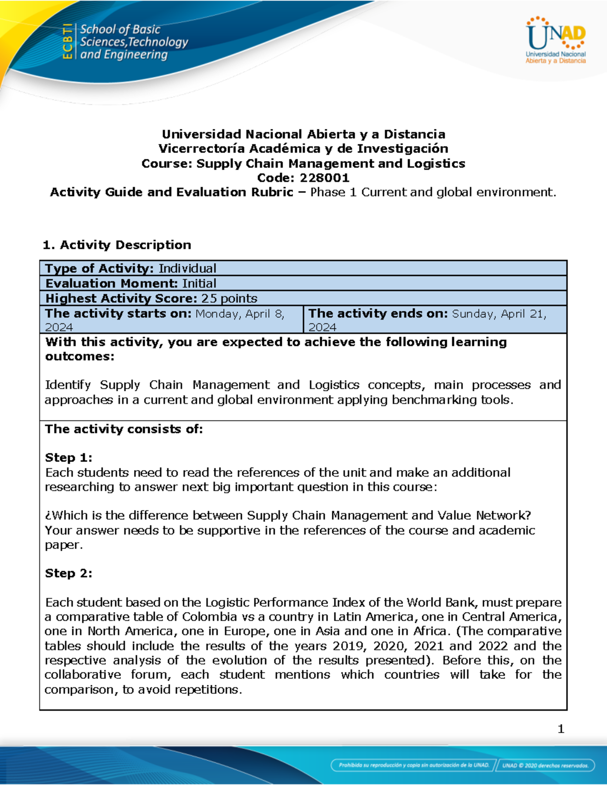 Activity Guide and Evaluation Rubric - Unit 1 - Phase 1 - Current and ...