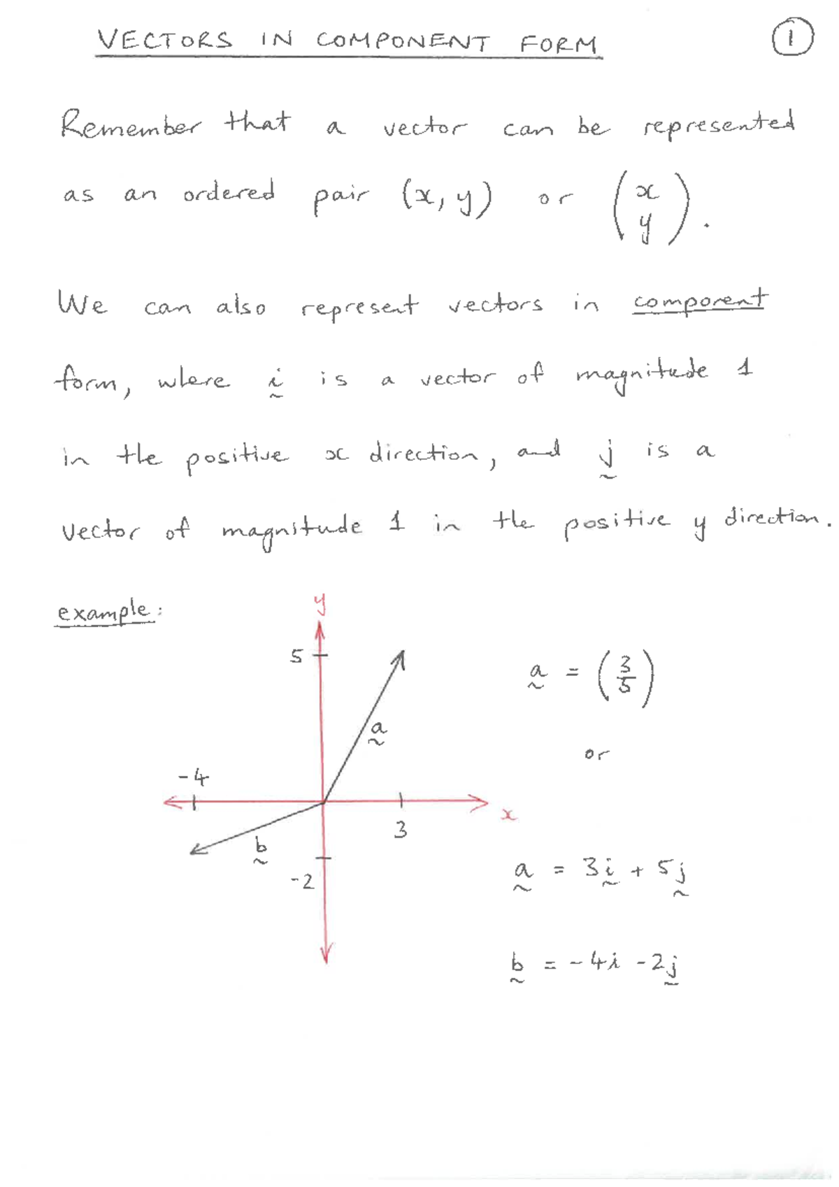 Vectors in Component Form: Understanding Unit Vectors and Magnitudes ...