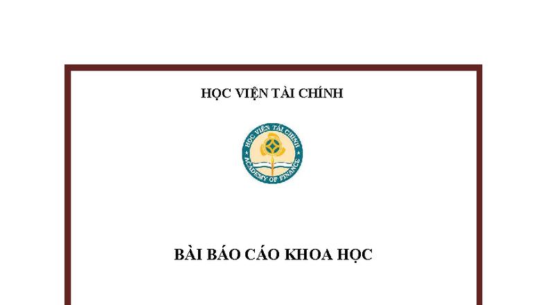 Doc5 - psdokcfapsckma;s - ACCT 5440B - HỌC VIỆN TÀI CHÍNH BÀI BÁO CÁO ...