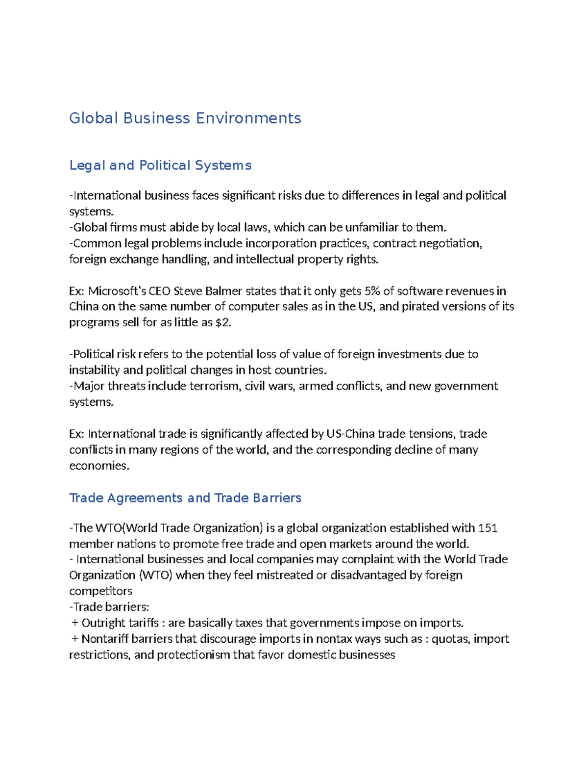 Principle of Management Presentation Chap 5 - Global Business ...