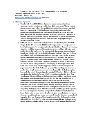 GV RED Scare AND 1920s - GUIDED VOCABULARY RED SCARE AND 1920’S ...