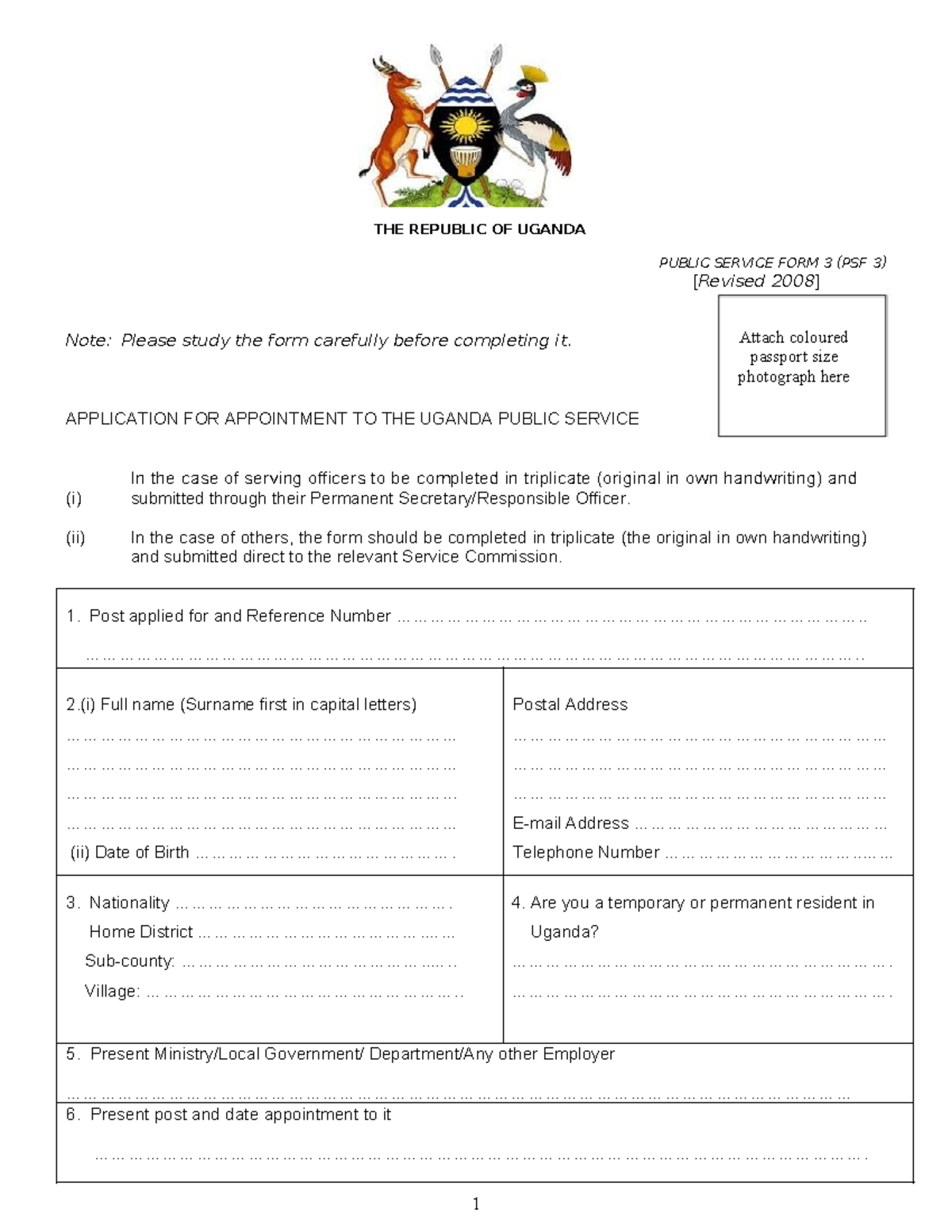 PSC FORM 3 - Public Service Application Notes - Studocu