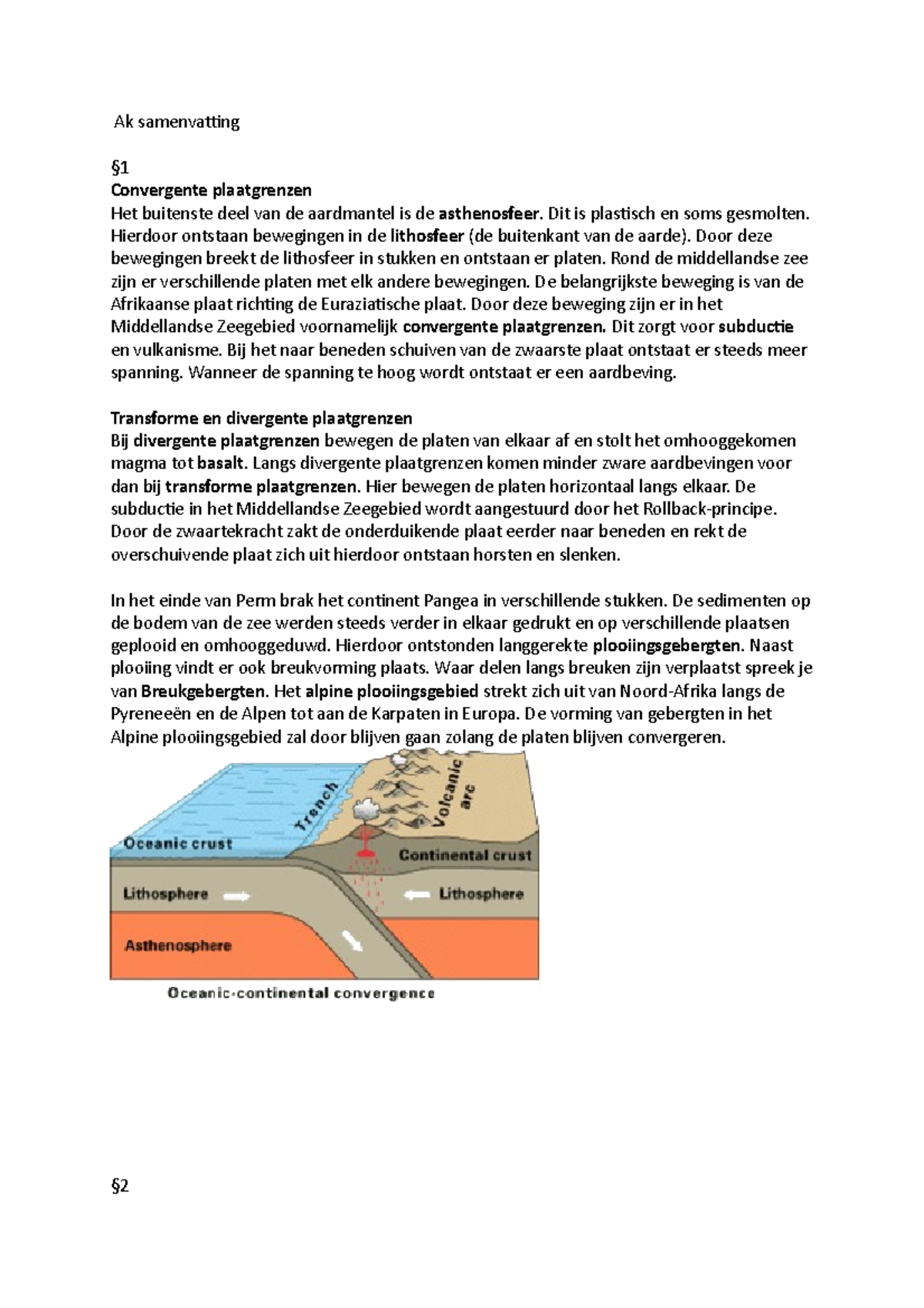 Samenvatting H2 P2: Aardplaten, Vulkanen en Landdegradatie in de ...