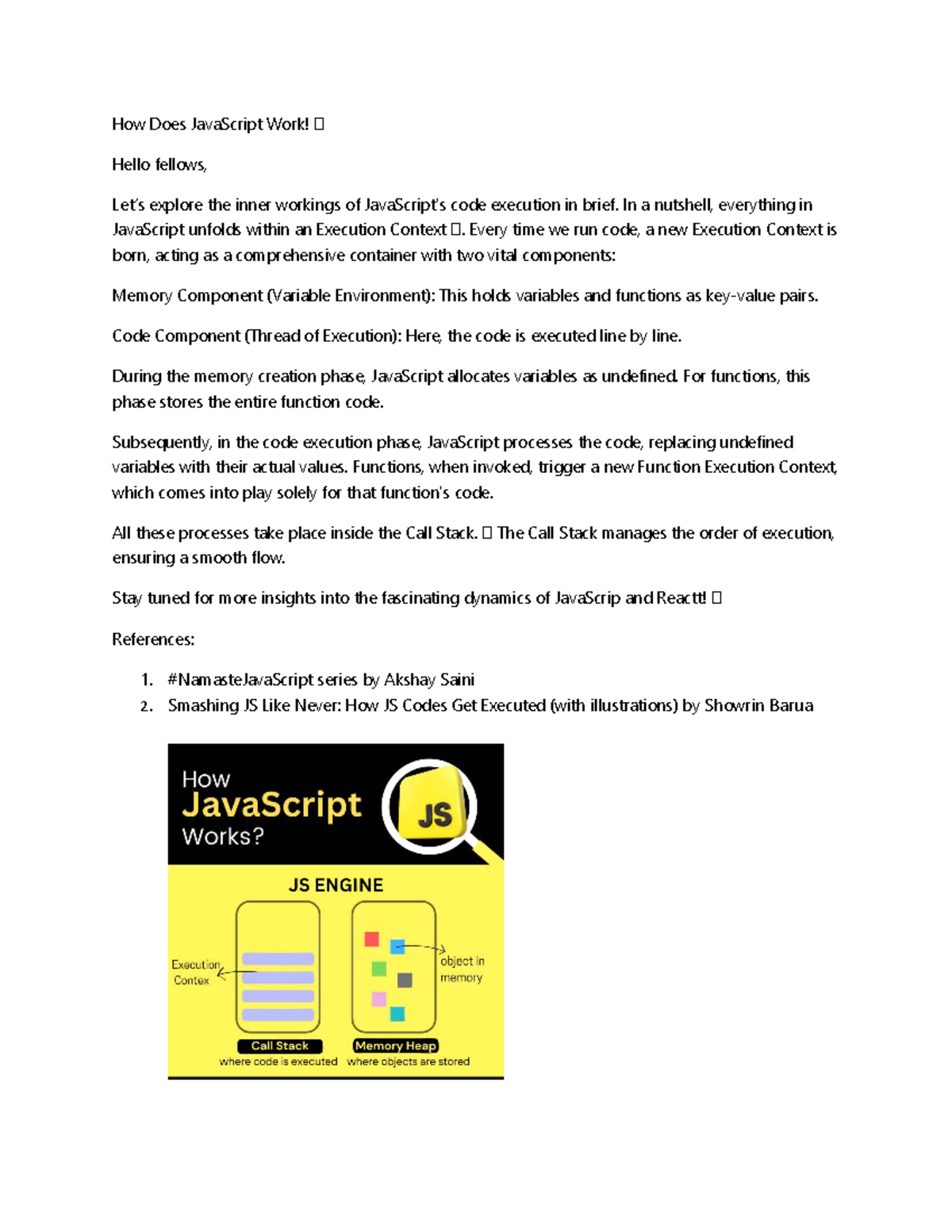 JavaScript Execution Context Explained: A Brief Overview - Studocu