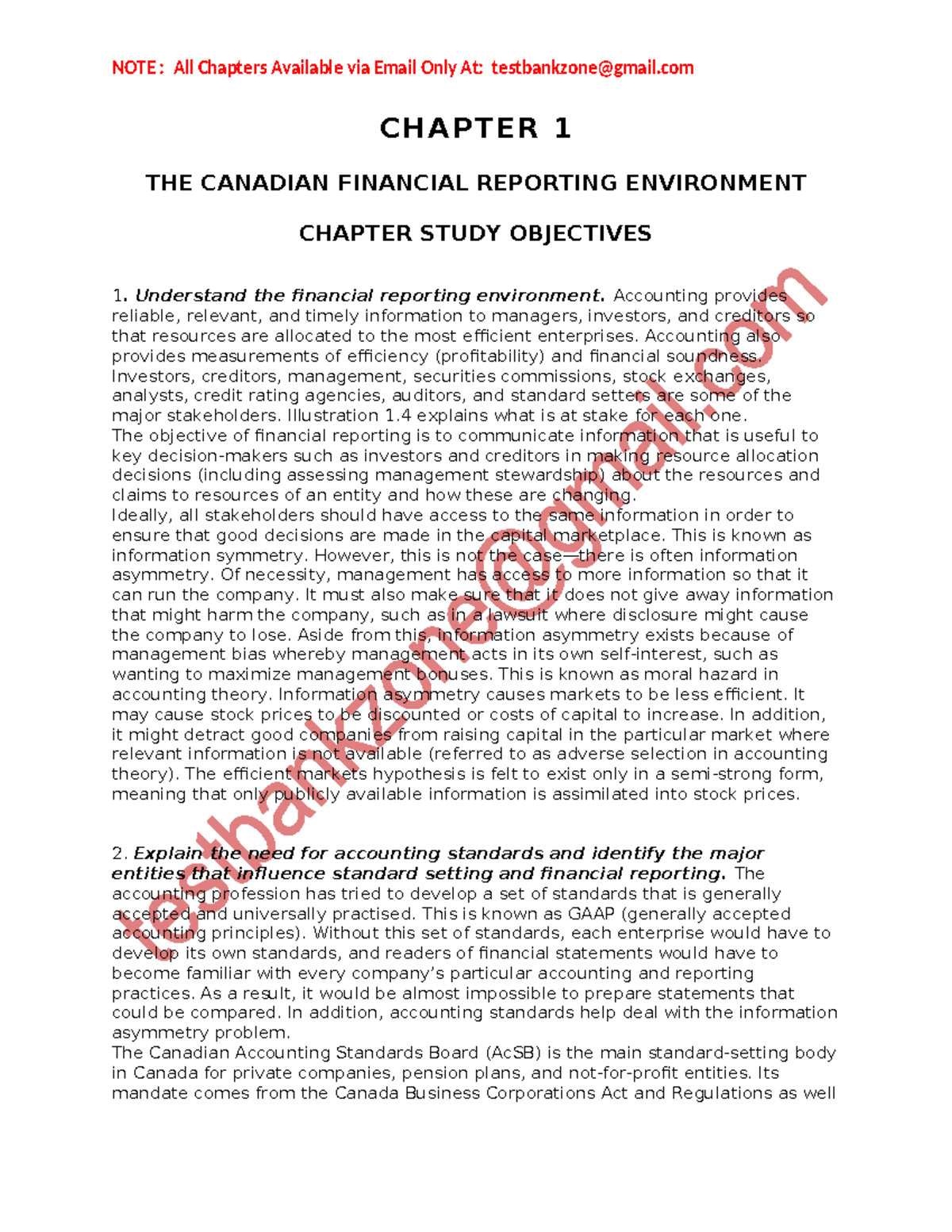 Intermediate Accounting 14th Ed Ch 1 Study Guide And Test Bank