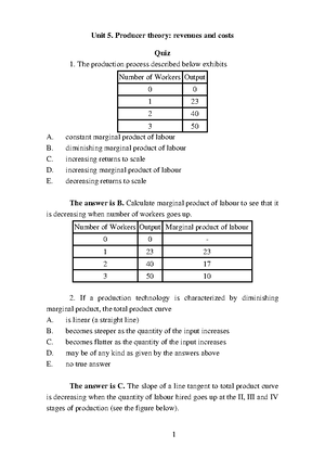 Microeconomics multiple choice questions with answers - Chapter 1 What ...