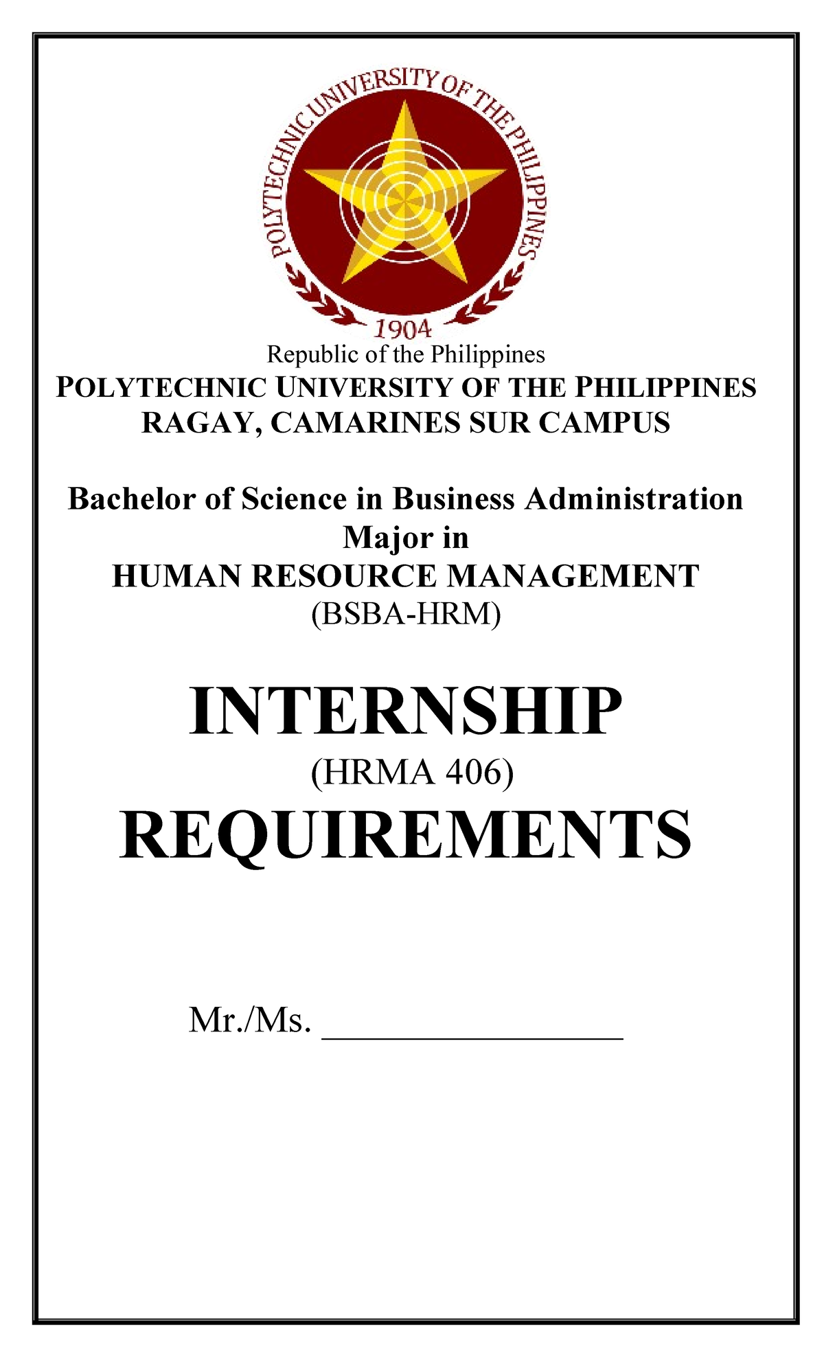 OJT-front-page - Educational purposes for ojt requirements and event in ...