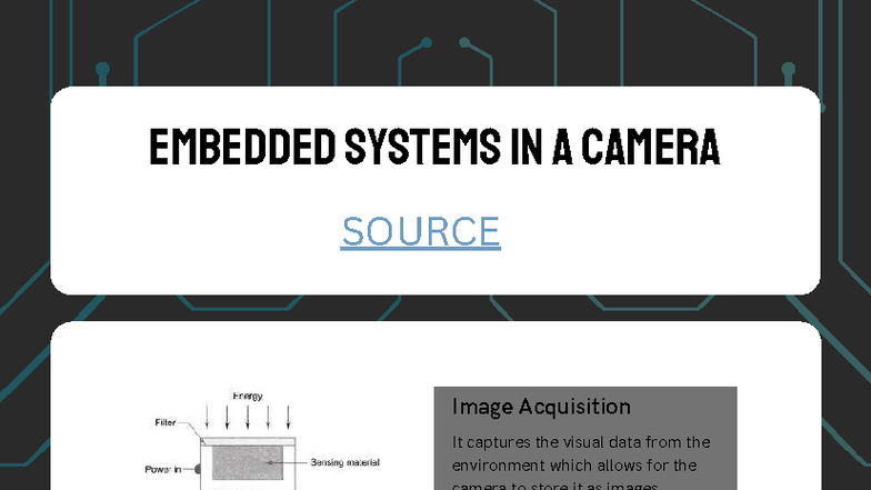 Embedded Systems in Cameras: Efficiency & Benefits (CSE 101) - Studocu