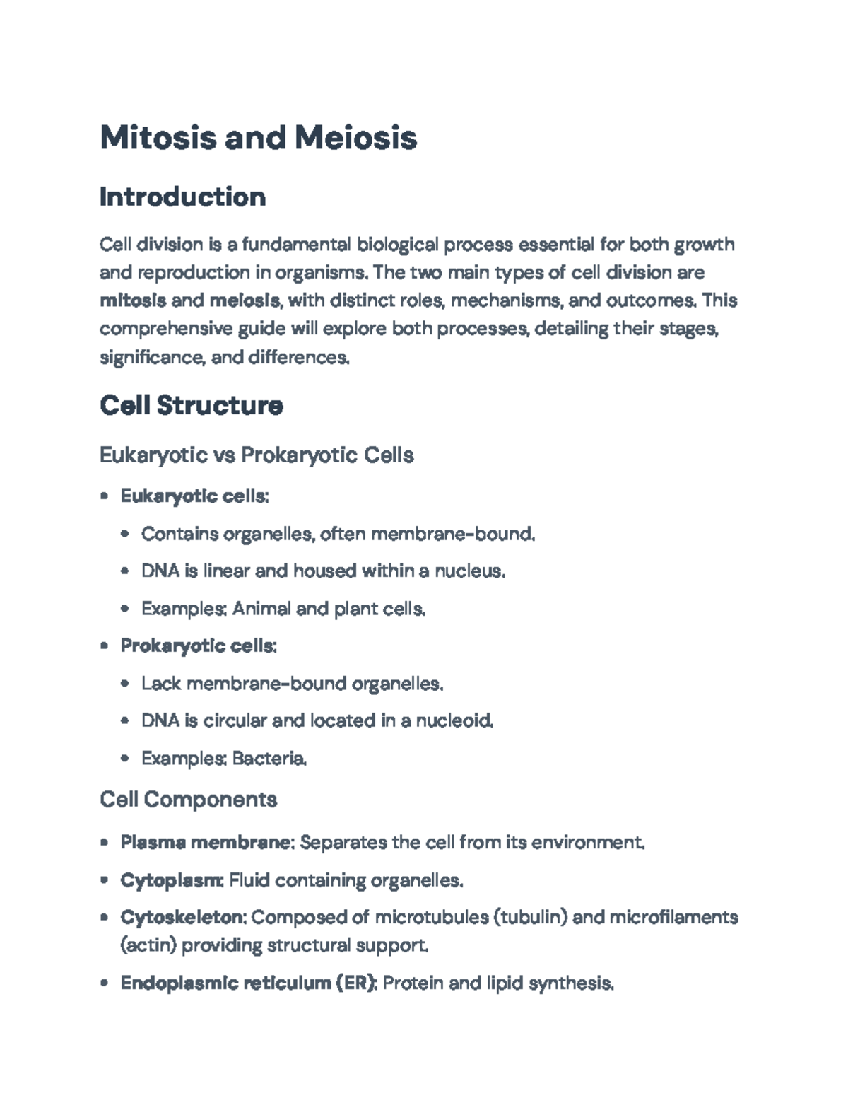 Mitosis and Meiosis: A Comprehensive Guide to Cell Division Processes ...