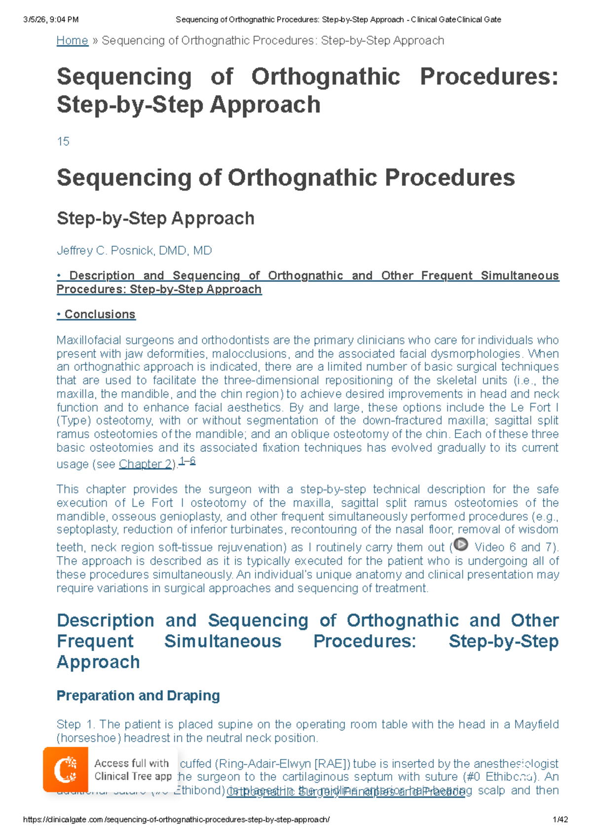 Sequencing of Orthognathic Procedures: Step-by-Step Approach (Clinical ...