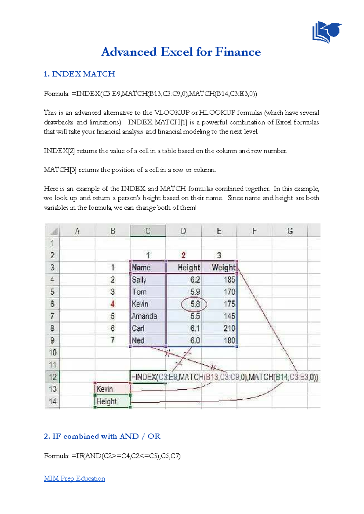 Advanced Excel for Finance 1: Mastering complex formulas and functions ...