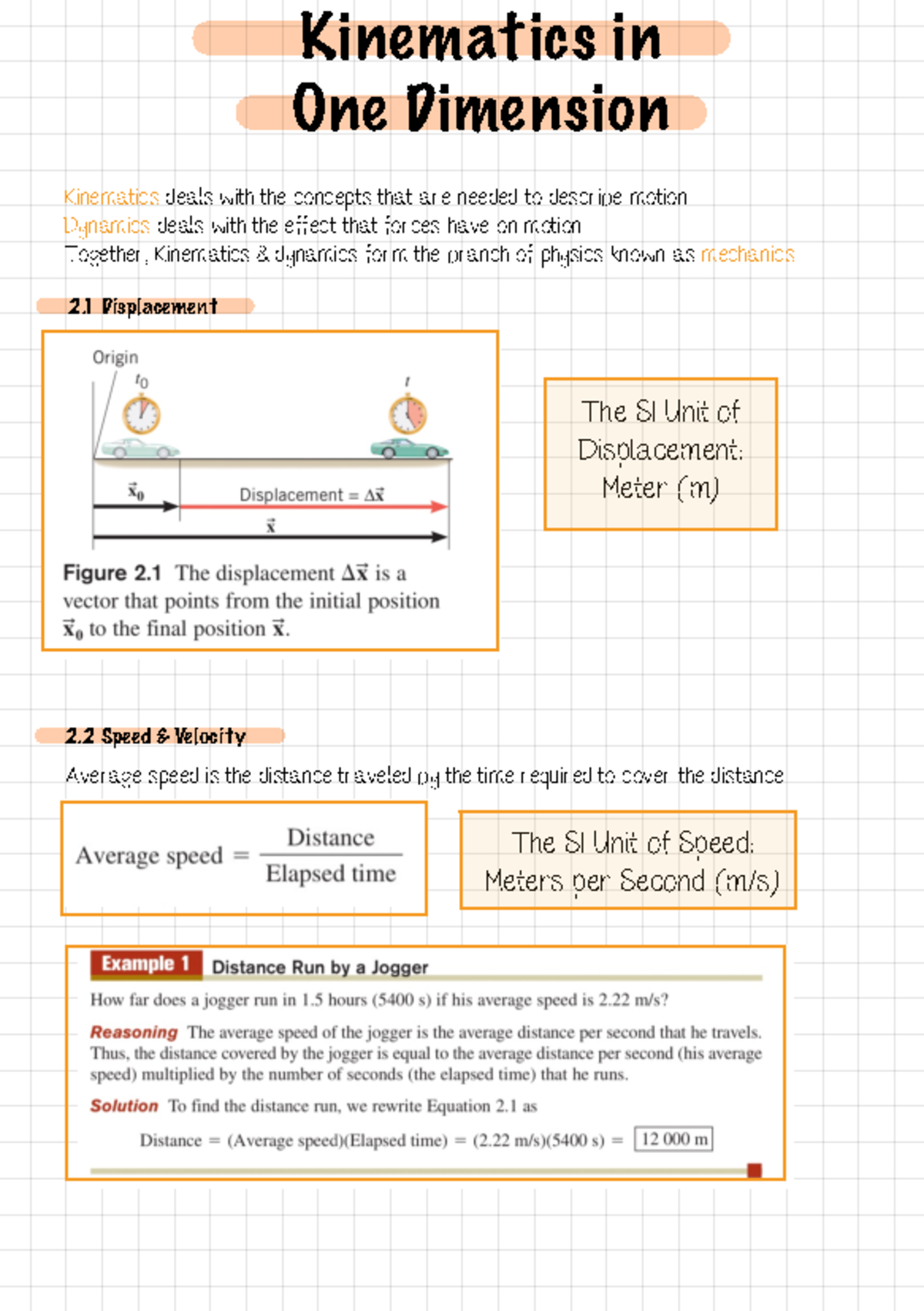 Chapter 2 - Kinematics in One Dimension: Concepts of Motion and Forces ...